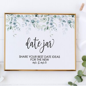 Date Jar Sign, Date Jar Wedding, Date Jar Printable, Date Night Ideas ...