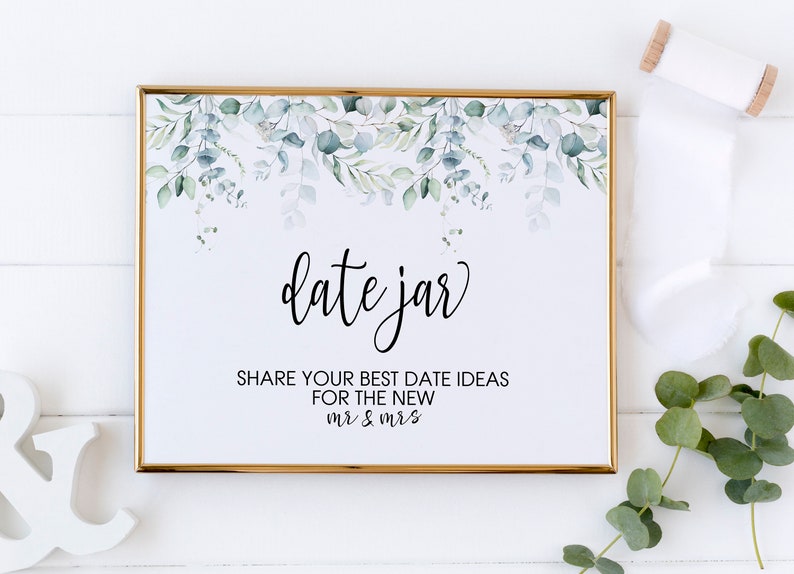Date Jar Sign Date Jar Wedding Date Jar Printable Date - Etsy