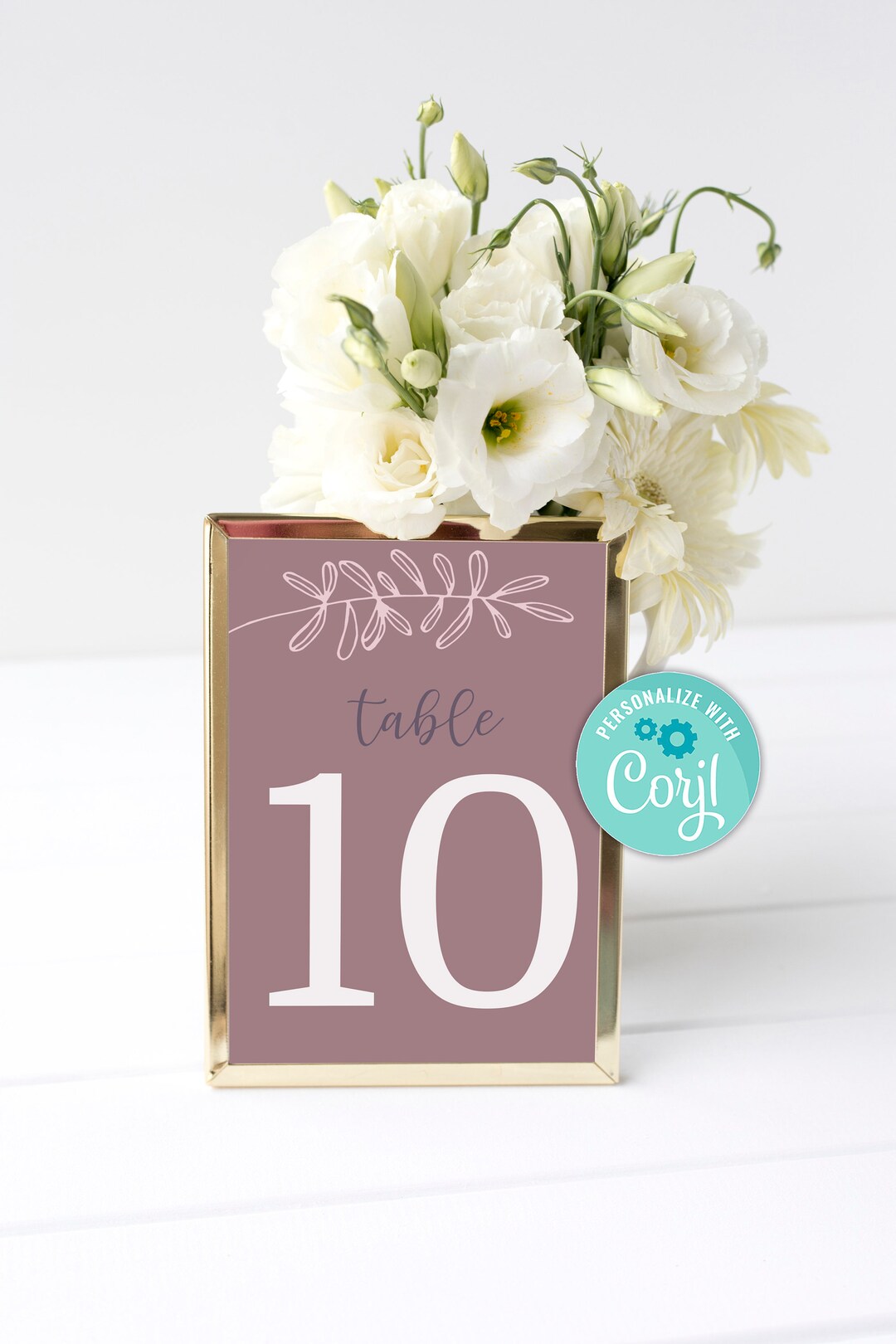 Floral Wedding Table Numbers, Wedding Table Numbers Template, Wedding ...