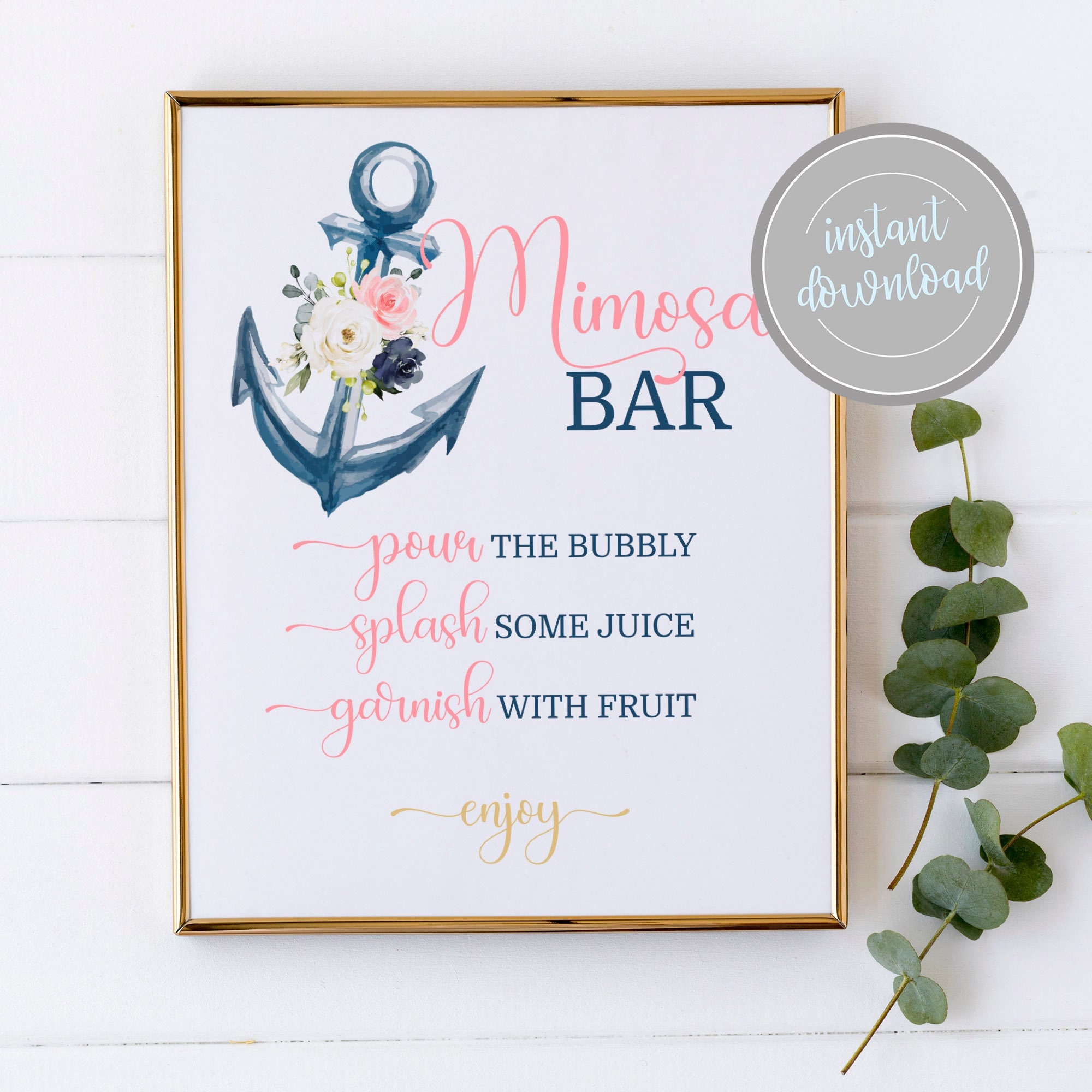 Mimosa Bar Sign Mimosa Bar Sign Printable Mimosa Bar Sign - Etsy