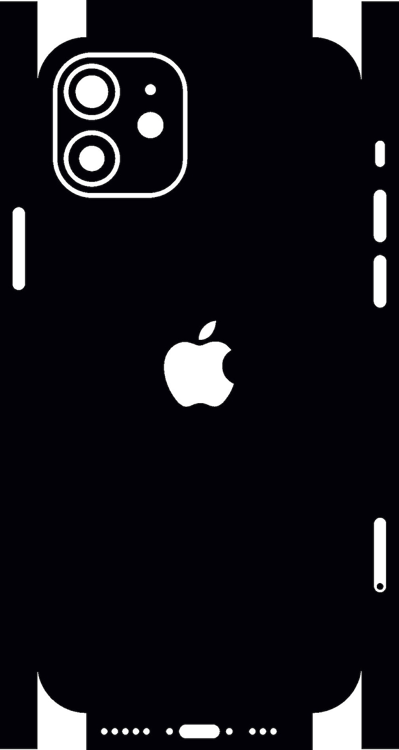 Apple iPhone 12 Hd Quality - Full Wrap Skin Cutting Template Dxf, SVG ...