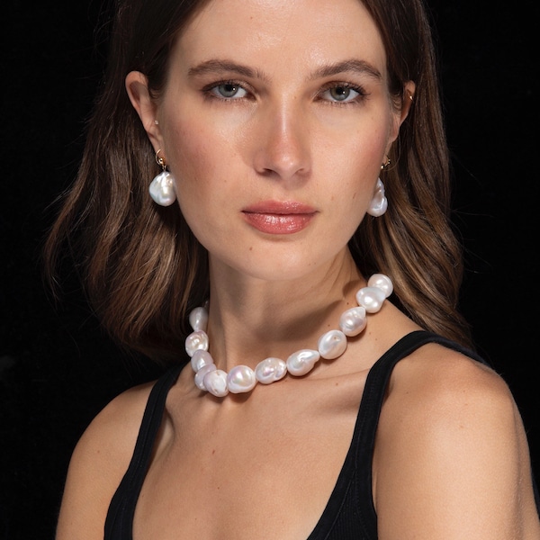 Pearl Statement Necklace - Etsy