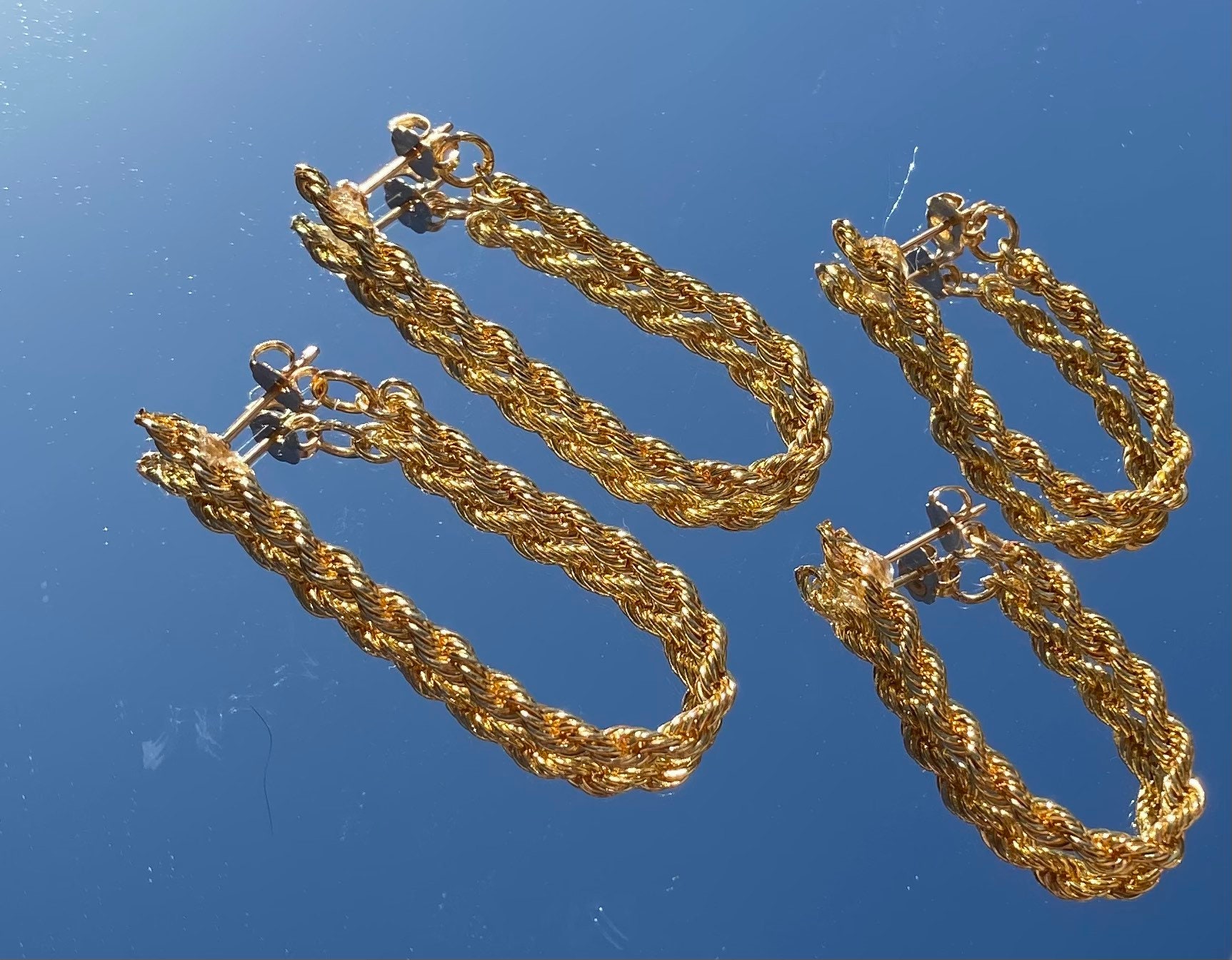 Grandmas Rope Chain Earrings - Etsy