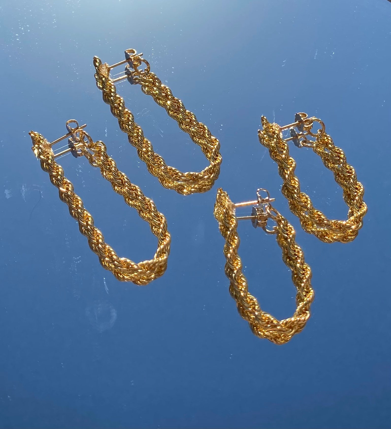 Grandmas Rope Chain Earrings - Etsy