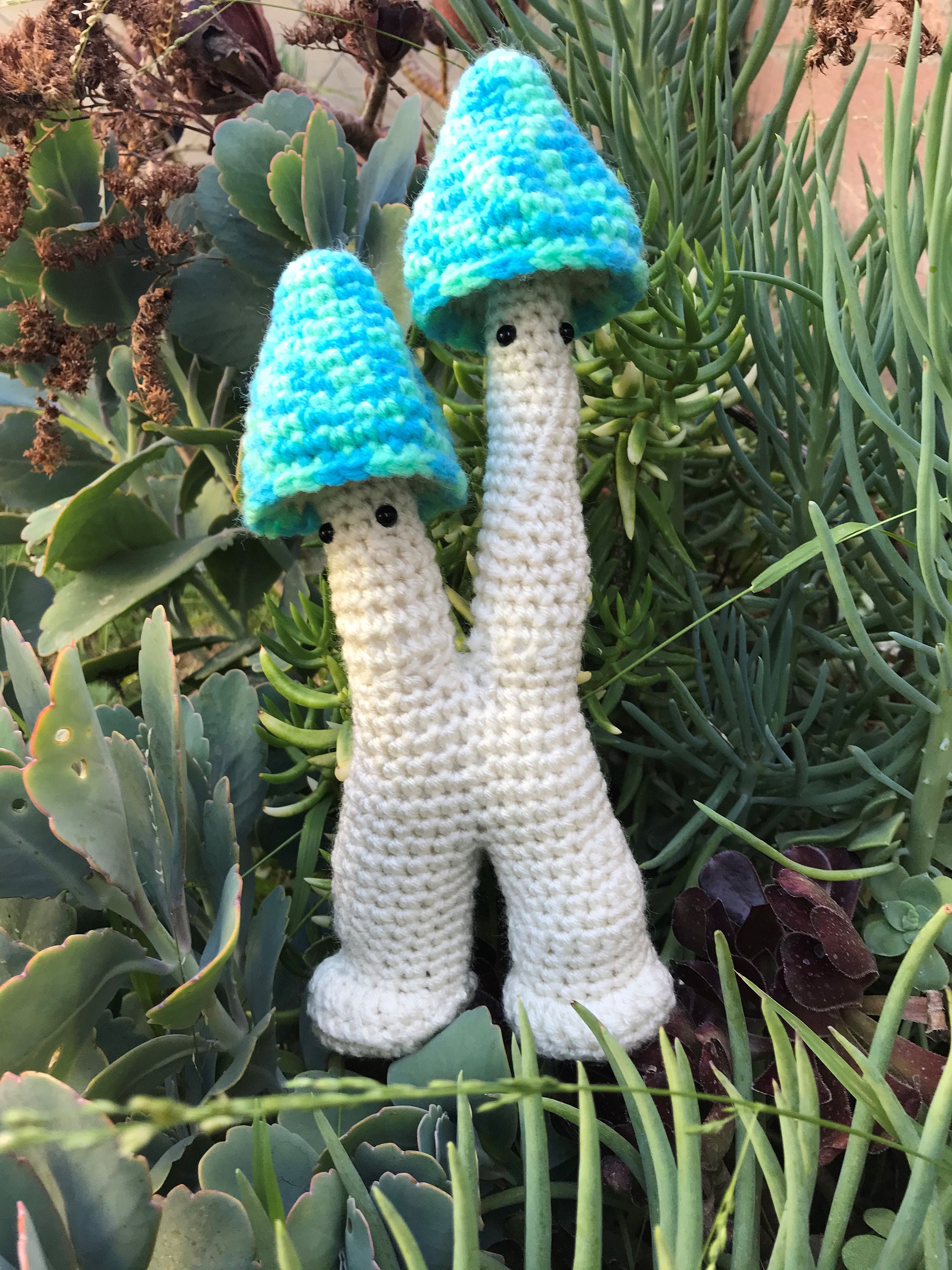 Crocheted Double Mushroom Sprite - Etsy