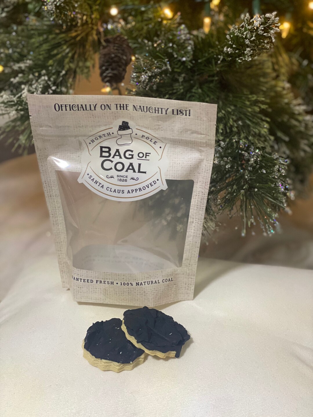 Bags of Coal / Naughty List 12 Sugar Cookies - Etsy