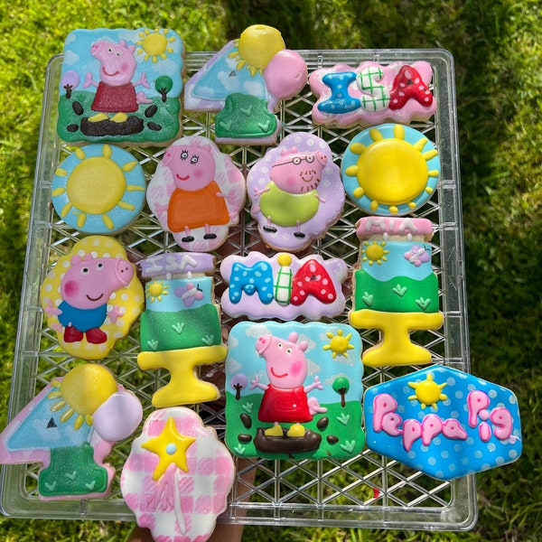 Peppa Pig Cookies - Etsy