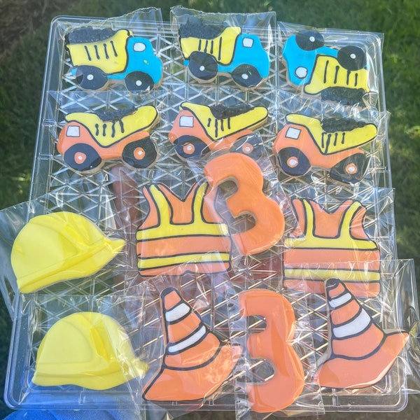 Construction Theme Sugar Cookies - Etsy