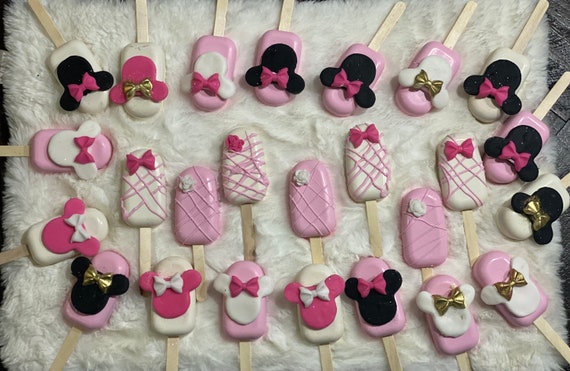 Pastelitos De Minnie Mouse Tarta Personalizada Minnie Mouse Con Dulces