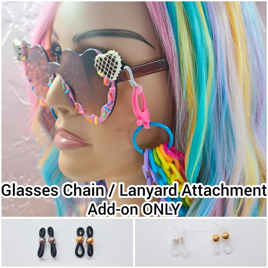Add-on Only, Glasses Chain Attachment Loops, Clip-on Lanyard Adapters ...