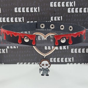 Scary Killer Bloody Choker Necklace, Cute Spooky Halloween Collar ...