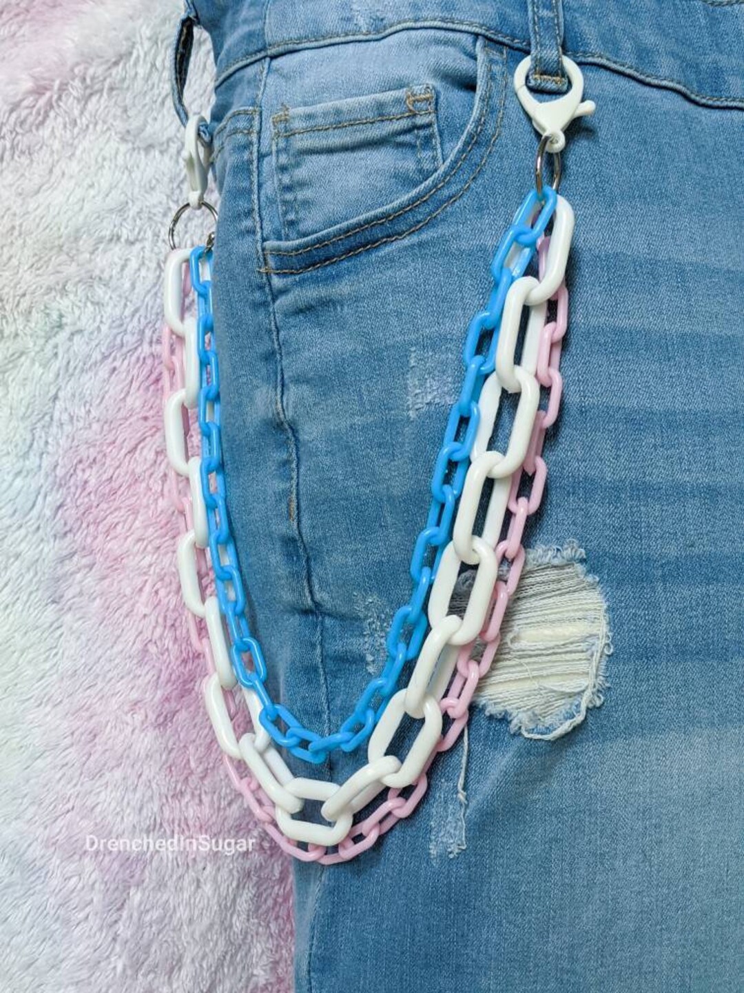 Colorful Layered Pants Chain, Cute Wallet Chain, Rainbow Pride Color ...