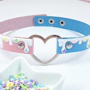 Pastel Rainbow Butterfly Sprinkles Choker, Kawaii Decora Drip Choker ...