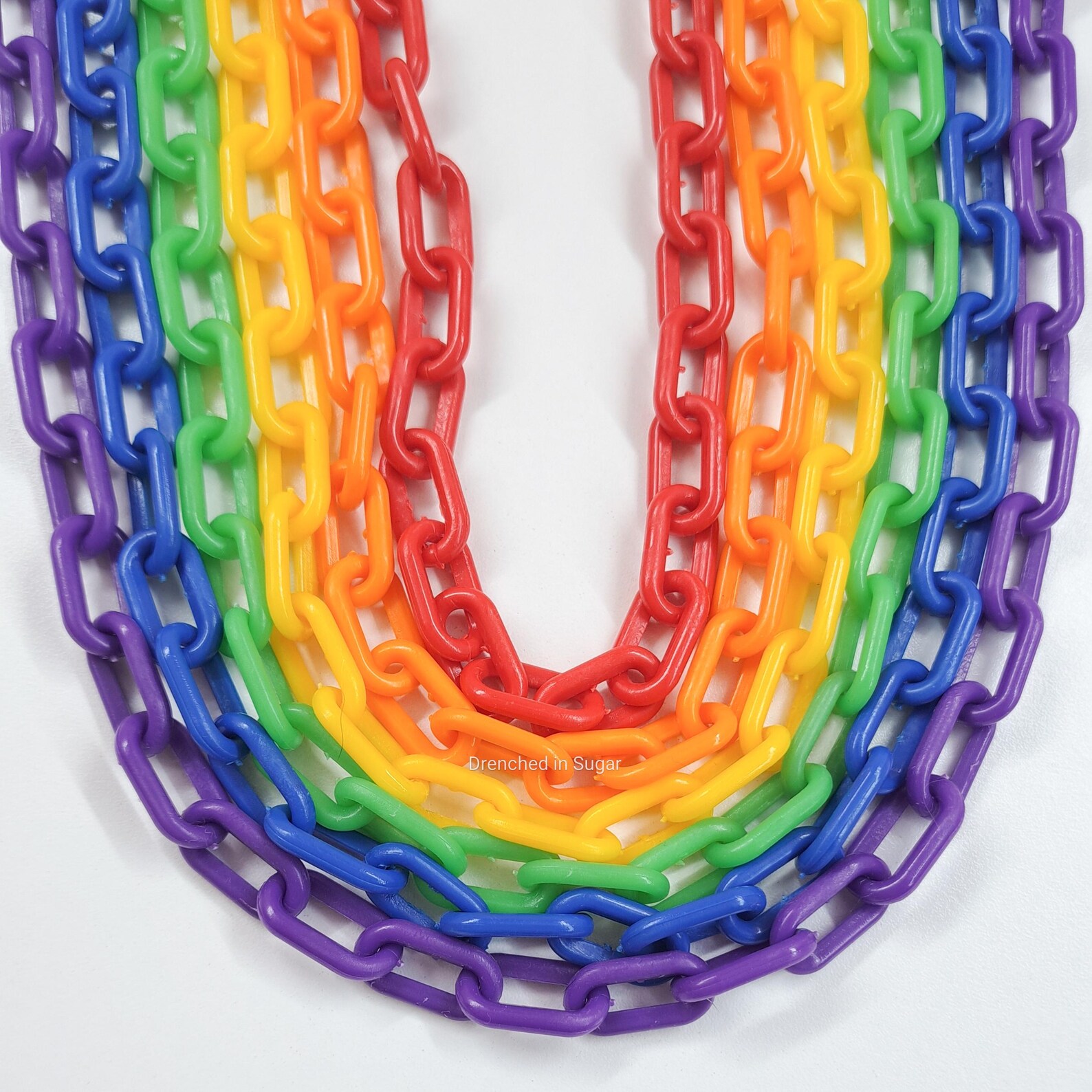 Colorful Layered Clip-on Chain, Cute Wallet Chain, Rainbow Pride Color ...