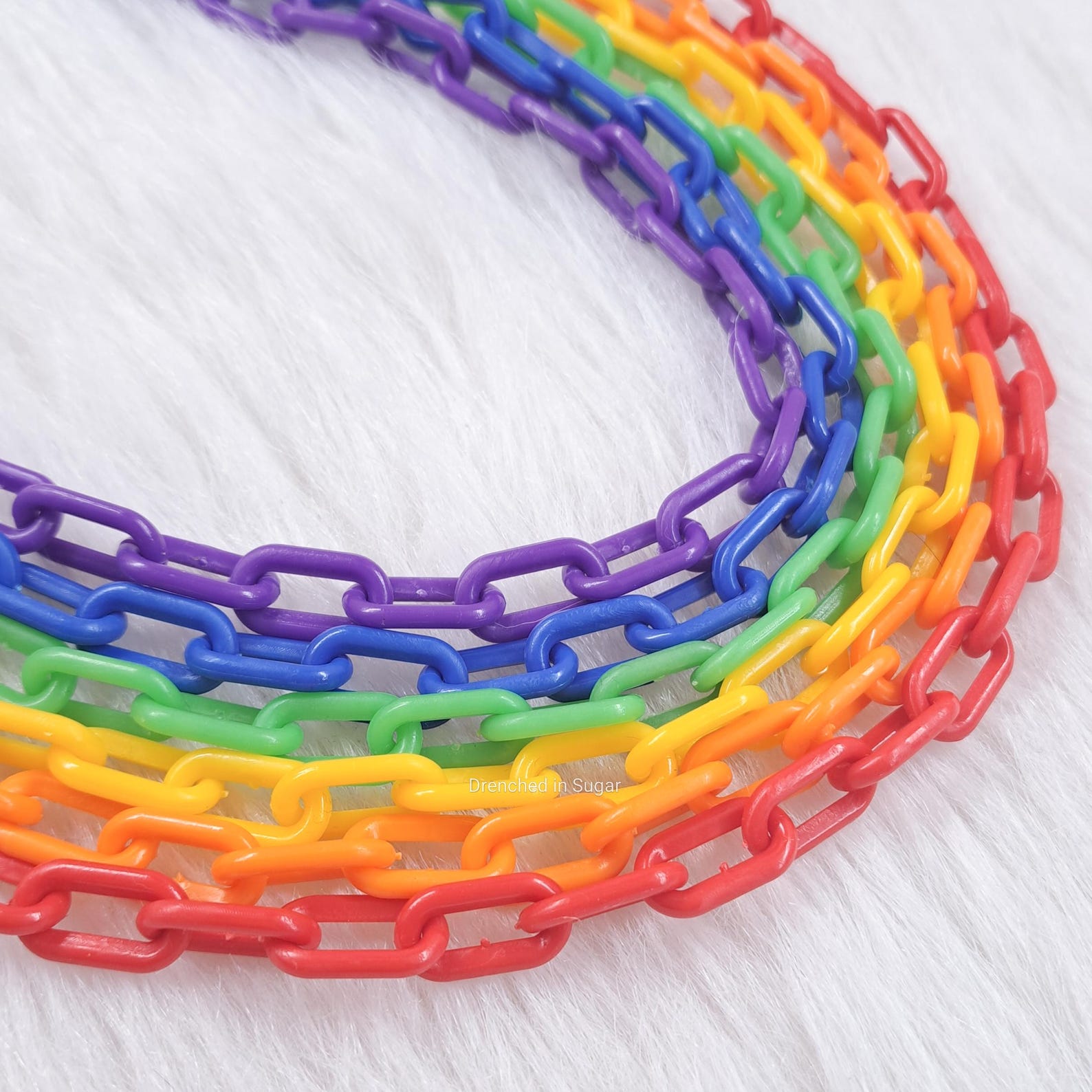 Colorful Layered Clip-on Chain, Cute Wallet Chain, Rainbow Pride Color ...