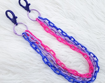 Colorful Layered Clip-on Chain, Cute Wallet Chain, Rainbow Pride Color ...