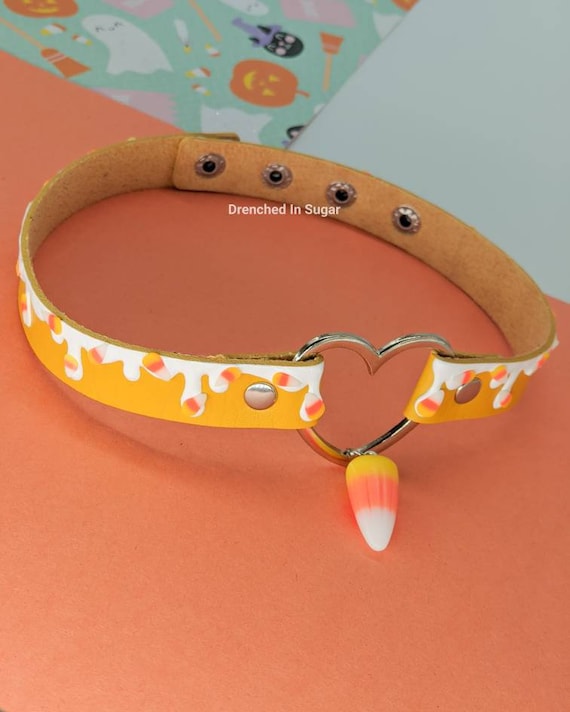 Yellow Candy Corn Choker Necklace Cute Spooky Collar Choker - Etsy