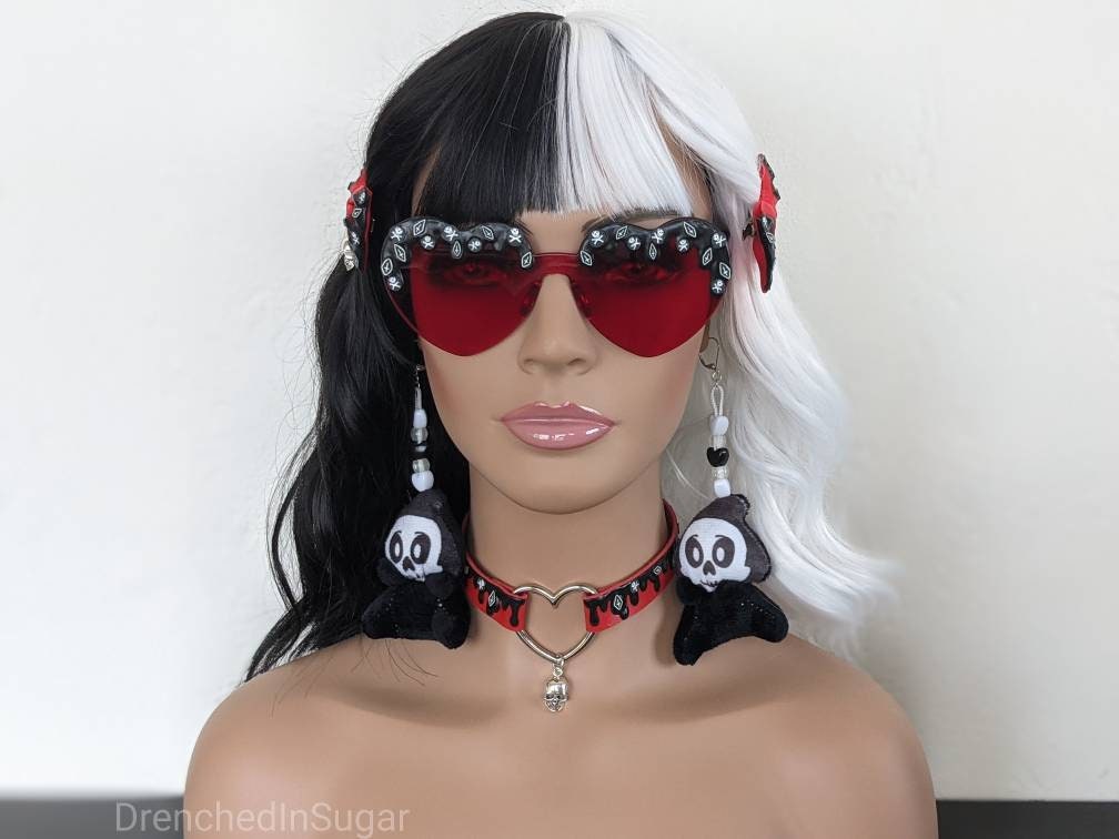 Kawaii Goth Bows Red Dead Demons Sprinkle Candy Drip Hair - Etsy