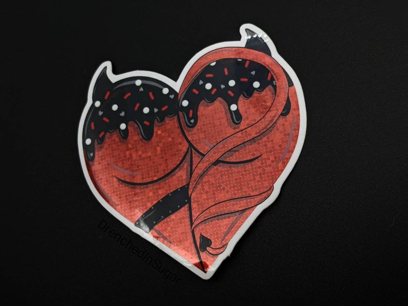 Demon Booty Holographic Glitter Vinyl Sticker Lewd Demon - Etsy