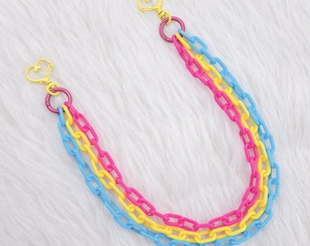 Colorful Layered Clip-on Chain, Cute Wallet Chain, Rainbow Pride Color ...