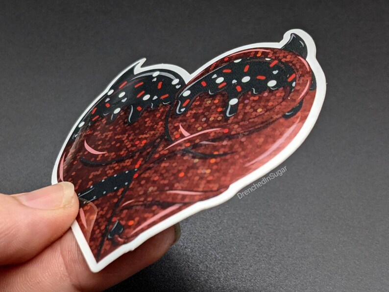 Demon Booty Holographic Glitter Vinyl Sticker Lewd Demon - Etsy
