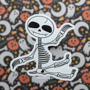 Cute Skeleton Animals Vinyl Stickers, Boney Babies, Kawaii Spooky ...