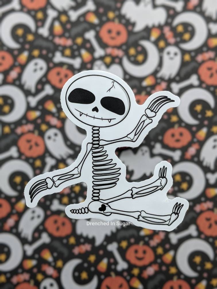 Cute Skeleton Animal Vinyl Stickers, Kawaii Spooky Boney Babies - Etsy