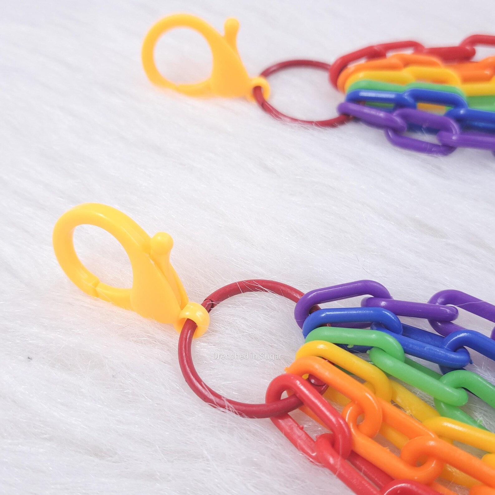 Colorful Layered Clip-on Chain, Cute Wallet Chain, Rainbow Pride Color ...