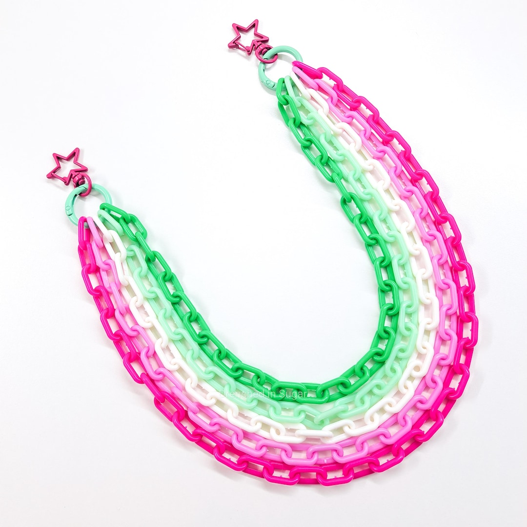 Colorful Layered Clip-on Chain, Cute Wallet Chain, Rainbow Pride Color ...