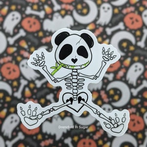 Cute Skeleton Animals Vinyl Stickers, Boney Babies, Kawaii Spooky ...