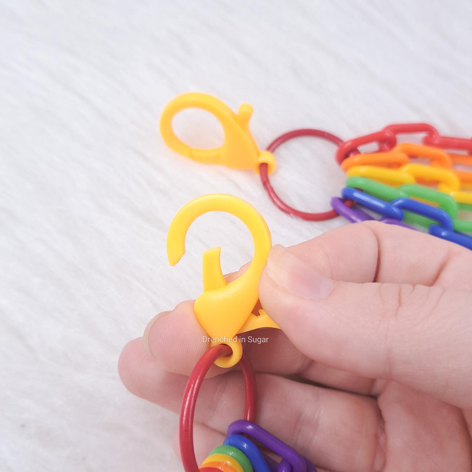 Colorful Layered Clip-on Chain, Cute Wallet Chain, Rainbow Pride Color ...