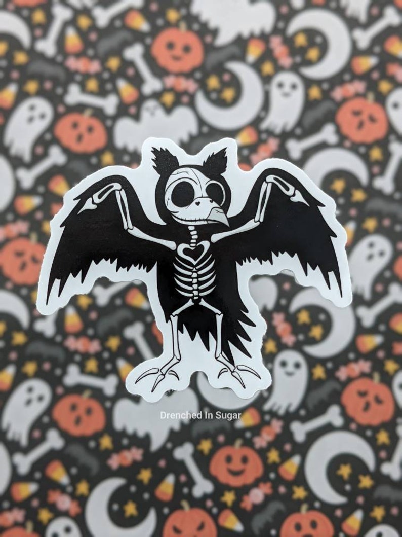 Cute Skeleton Animal Vinyl Stickers, Kawaii Spooky Boney Babies - Etsy