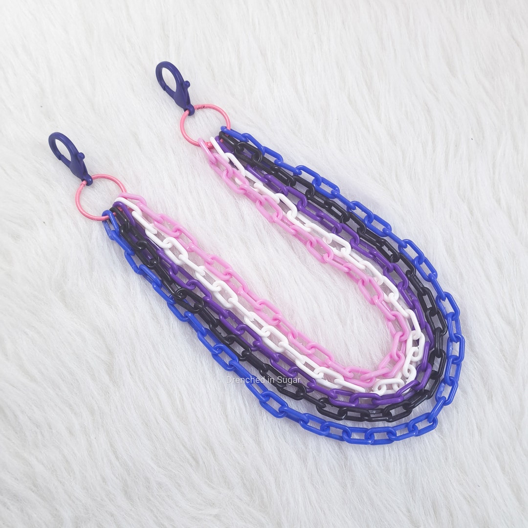 Colorful Layered Clip-on Chain, Cute Wallet Chain, Rainbow Pride Color ...