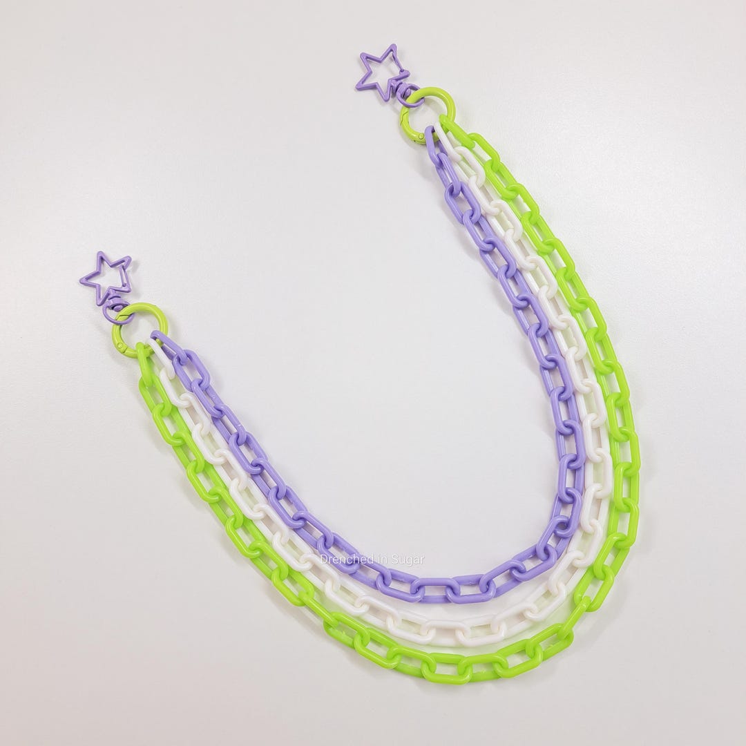 Colorful Layered Clip-on Chain, Cute Wallet Chain, Rainbow Pride Color ...