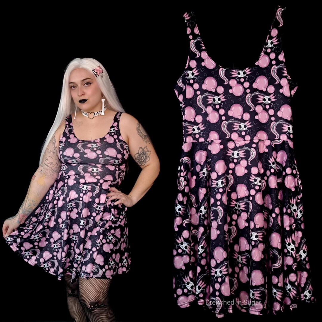 Pastel Goth Dress, Kawaii Halloween Dress, Cute Spooky Halloween Skater ...