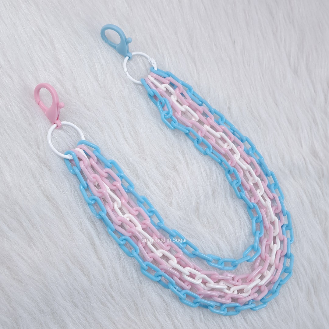 Colorful Layered Clip-on Chain, Cute Wallet Chain, Rainbow Pride Color ...