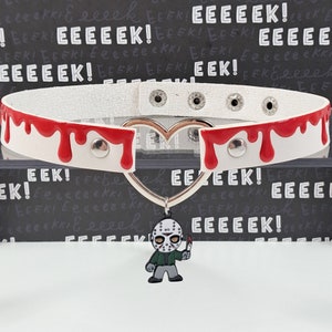 Scary Killer Bloody Choker Necklace, Cute Spooky Halloween Collar ...