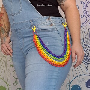 Colorful Layered Clip-on Chain Cute Wallet Chain Rainbow - Etsy