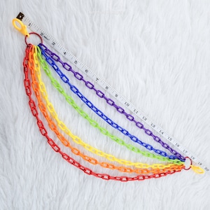 Colorful Layered Clip-on Chain Cute Wallet Chain Rainbow - Etsy