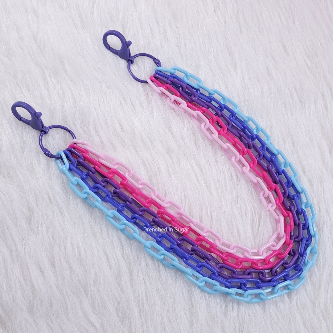 Colorful Layered Clip-on Chain, Cute Wallet Chain, Rainbow Pride Color ...