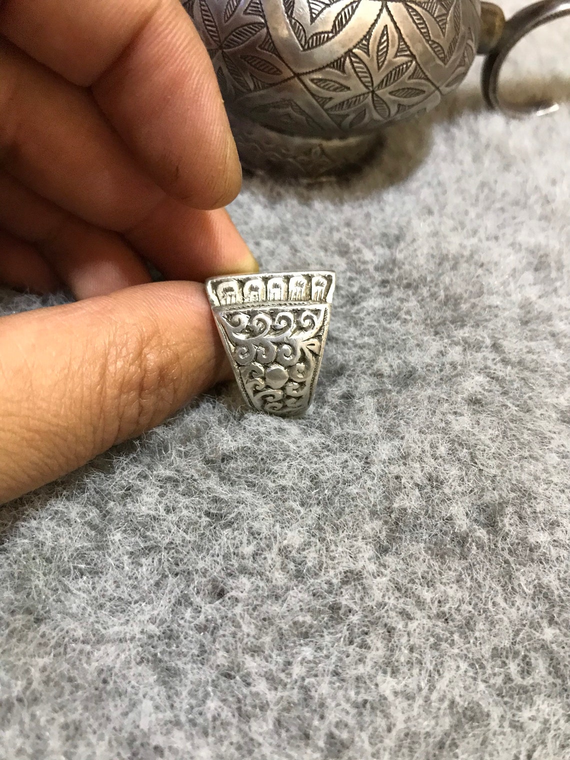 Old Berber Silver Ring From Morocco,handmade Berber Ring, Sizeus:10 ...