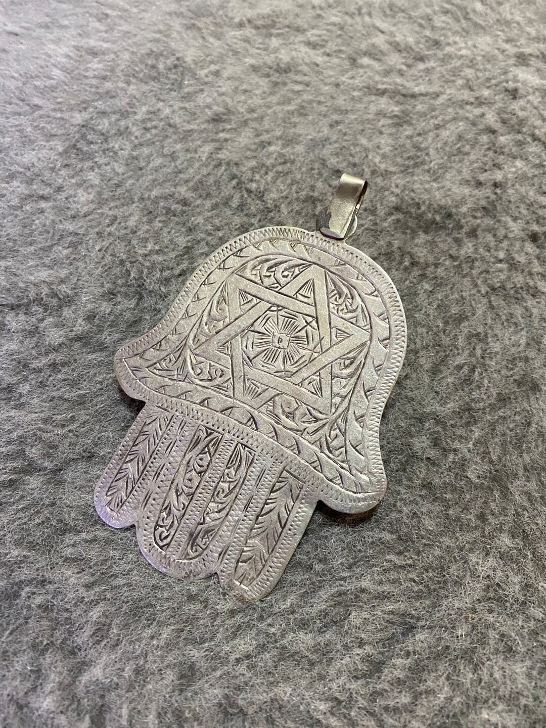 Morocco- Old Berber Silver Khamsa Pendant, Berber Hamsa, Hand of Fatima ...