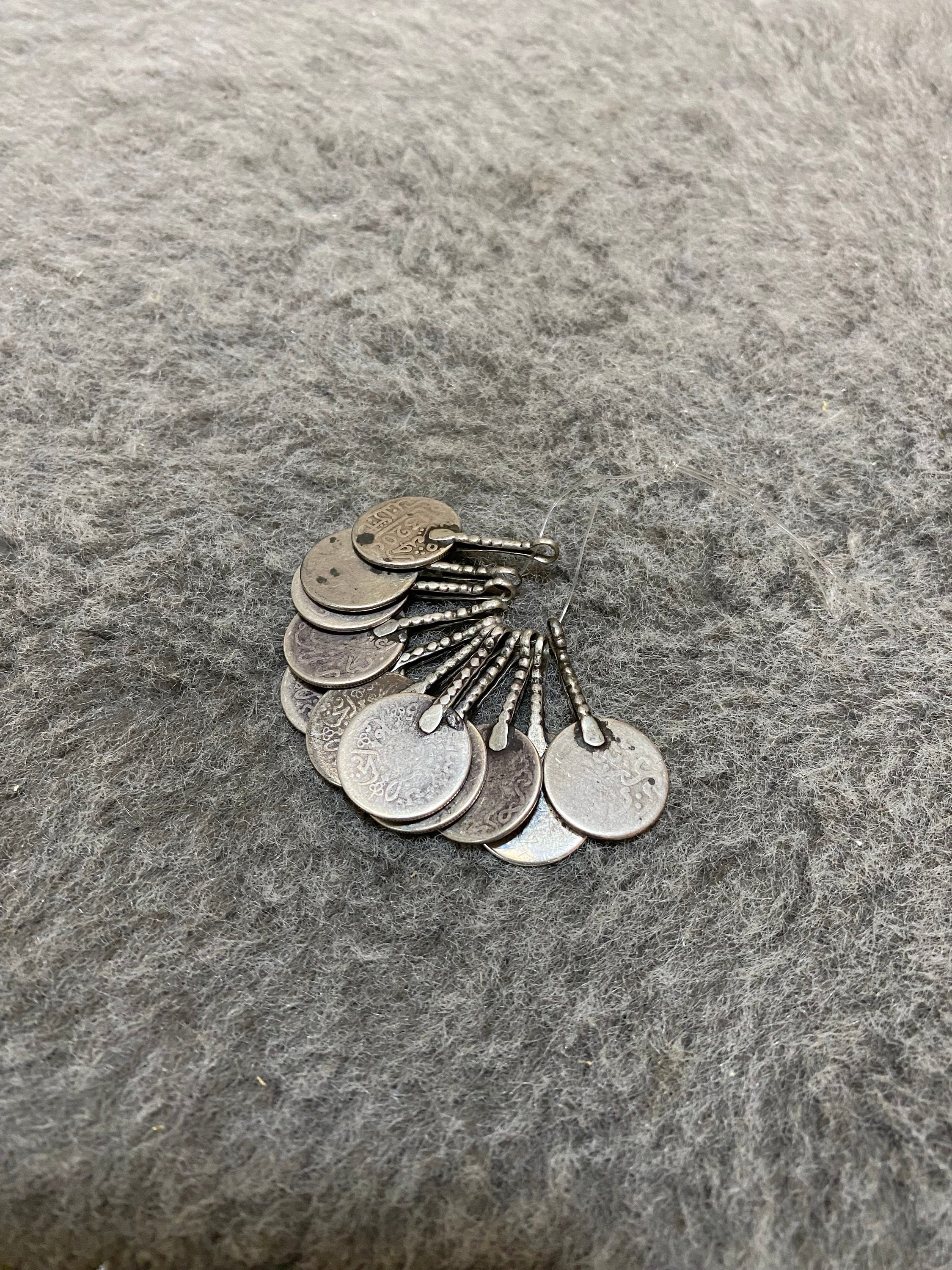 Morocco Set of 11 Old Berber Silver Coins Pendantsantique - Etsy