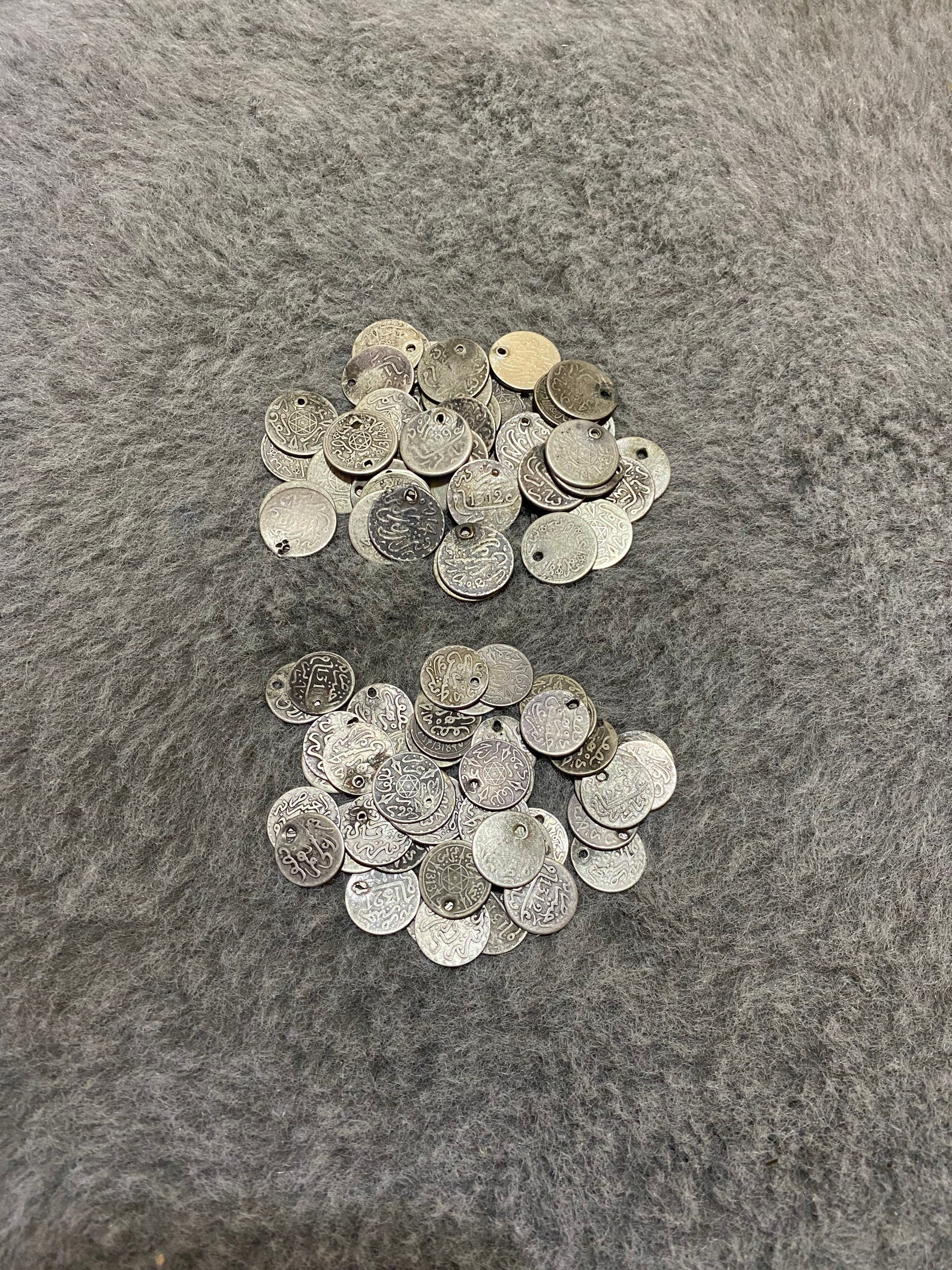 Morocco Set of 100 Old Berber Silver Coins Pendantsantique - Etsy