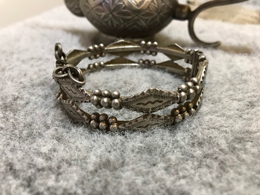 Antique Granulated Silver Berber Bracelet From Morocco,saharien ...