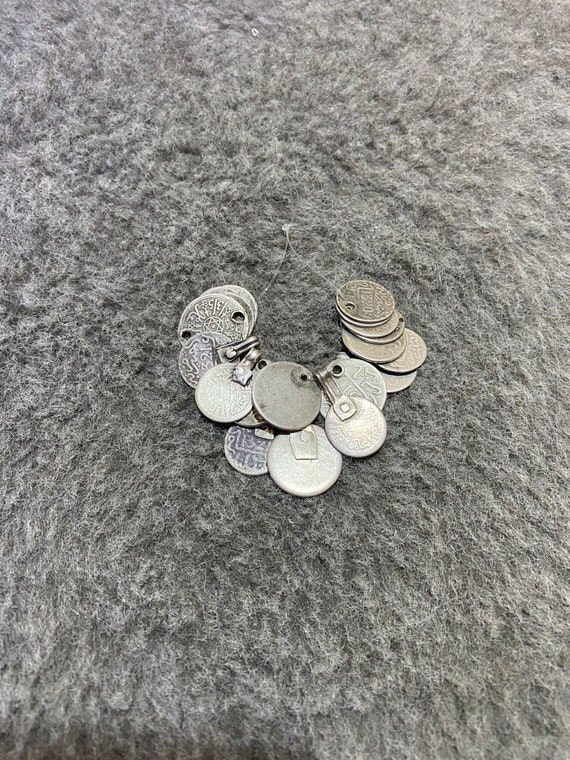 Set Of 20 Antique Small Silver Coins From Morocco,Old… - Gem