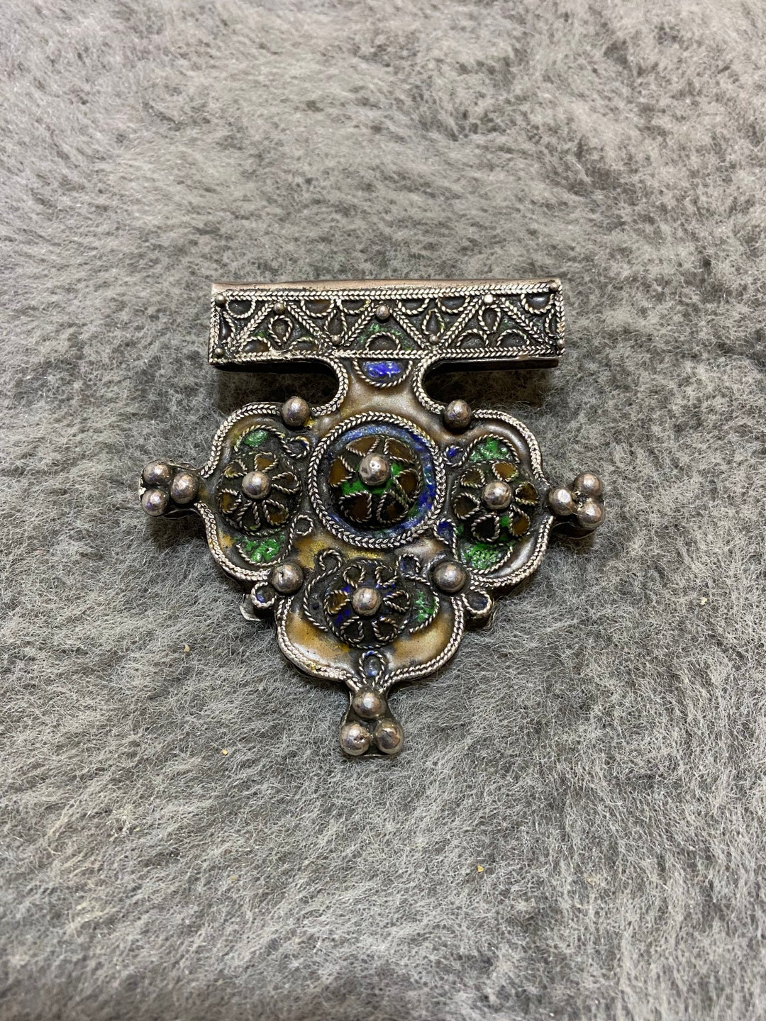 Moroccan Berber Silver BOGHDAD ,berber Enamel Silver Cross,boghdad ...