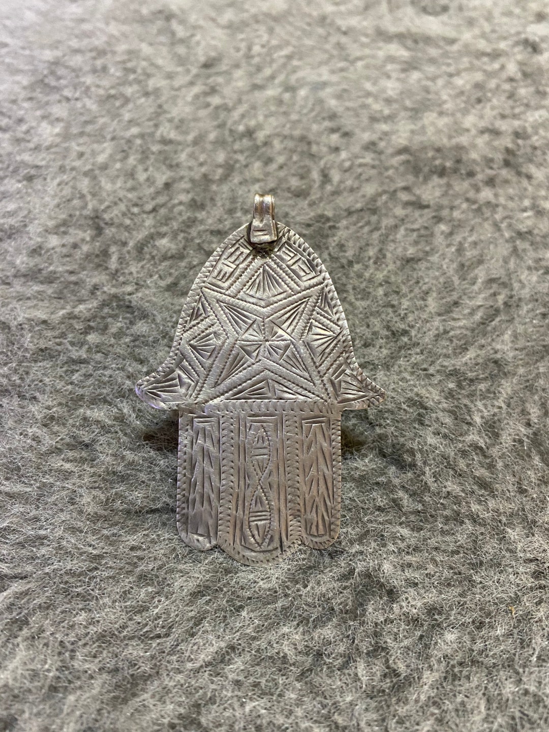 Morocco- Old Berber Silver Khamsa Pendant, Berber Hamsa, Hand of Fatima ...