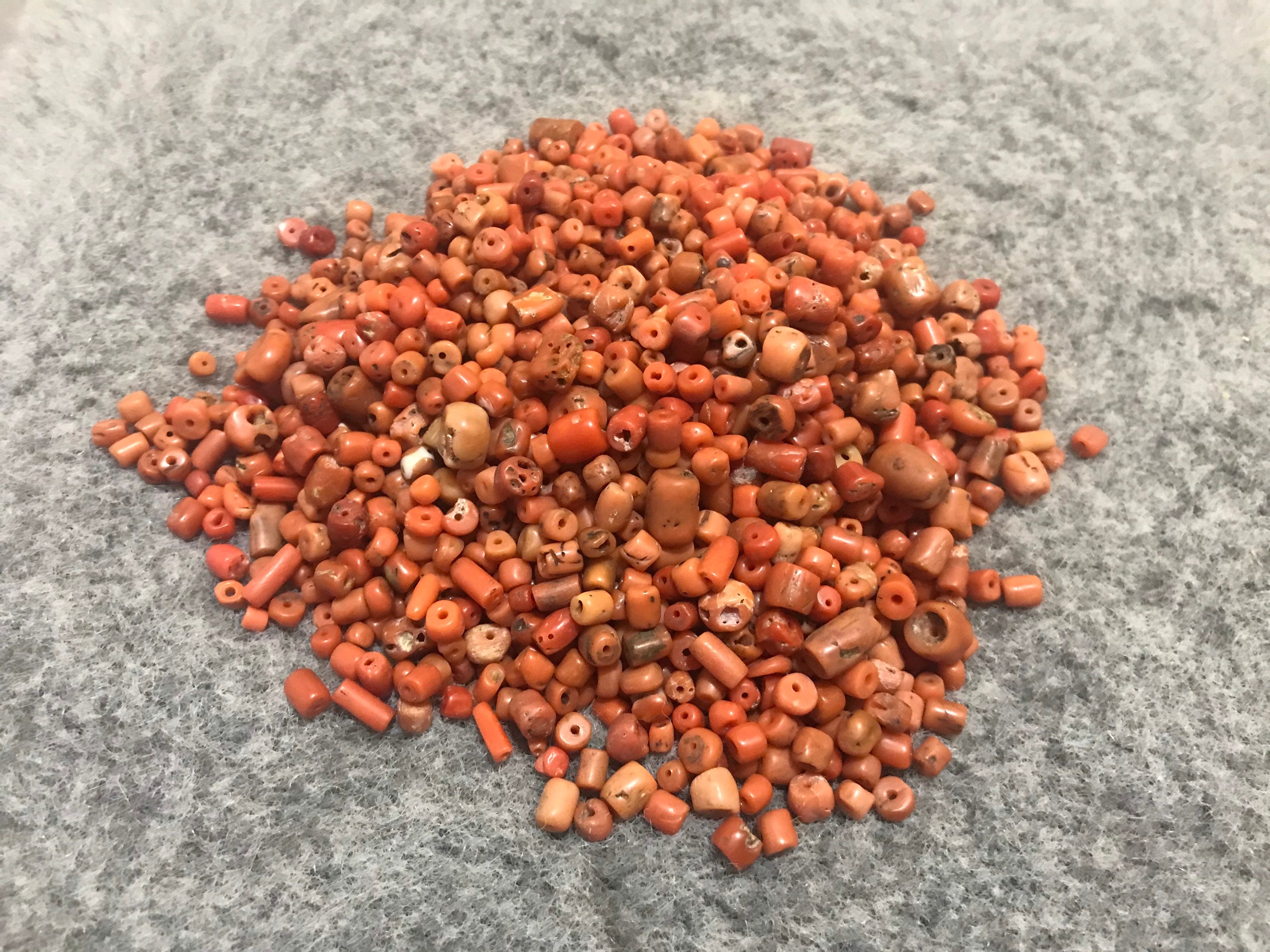 280 Grams of Old Moroccan Natural Coral Beads,antique Coral,berber ...