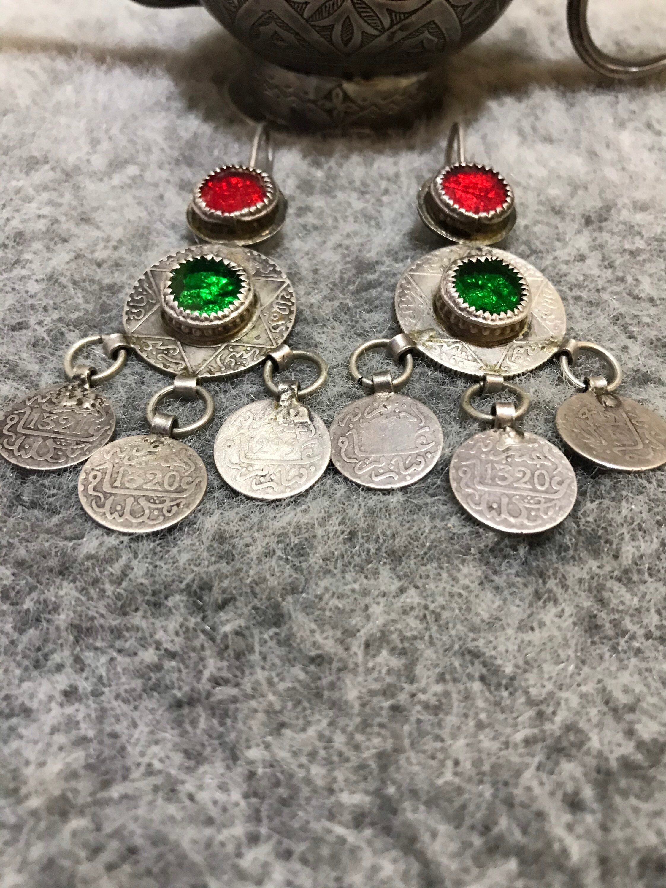 Antique Silver Berber Earrings From Moroccoberber Silver - Etsy UK